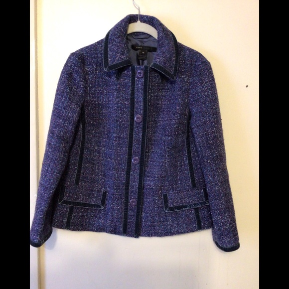 Marc Jacobs | Jackets & Coats | Marc Jacobs Tweed Jacket With Velvet ...